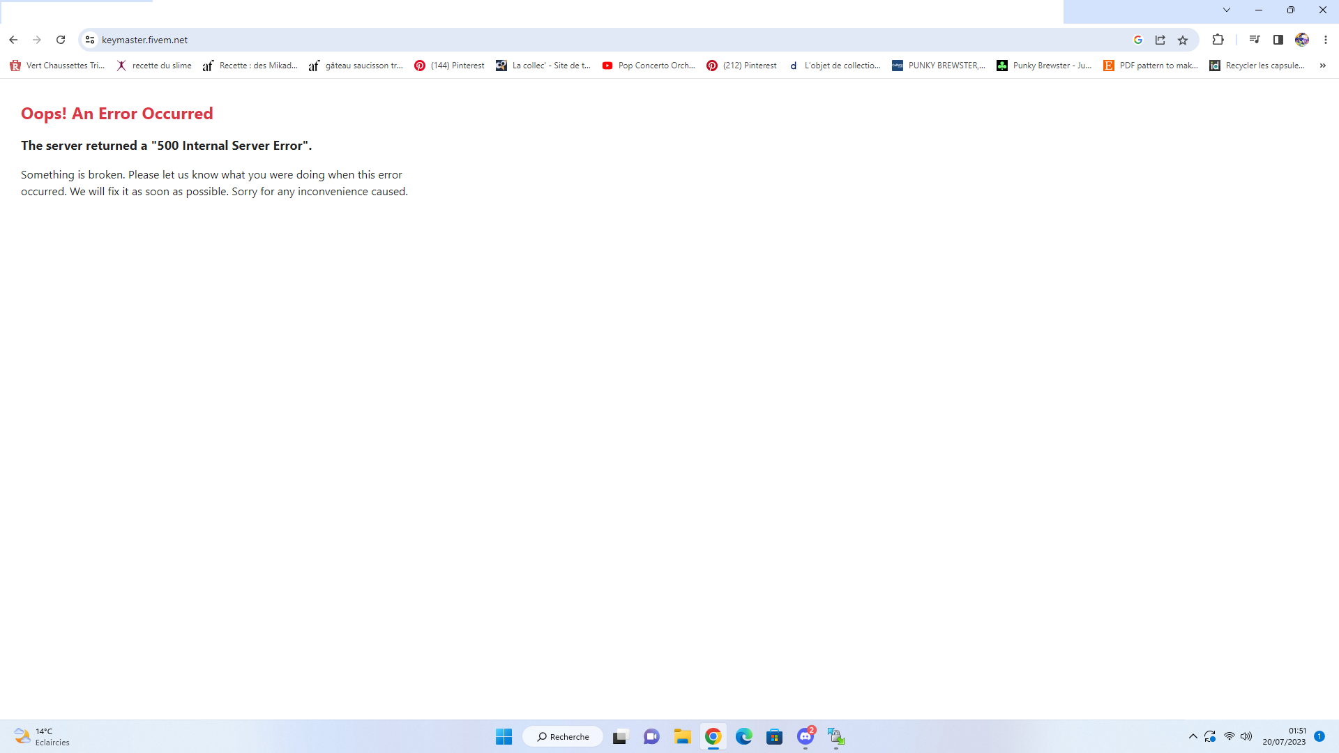 Crash keymaster since 2 days? - Bug Reports - Cfx.re Community