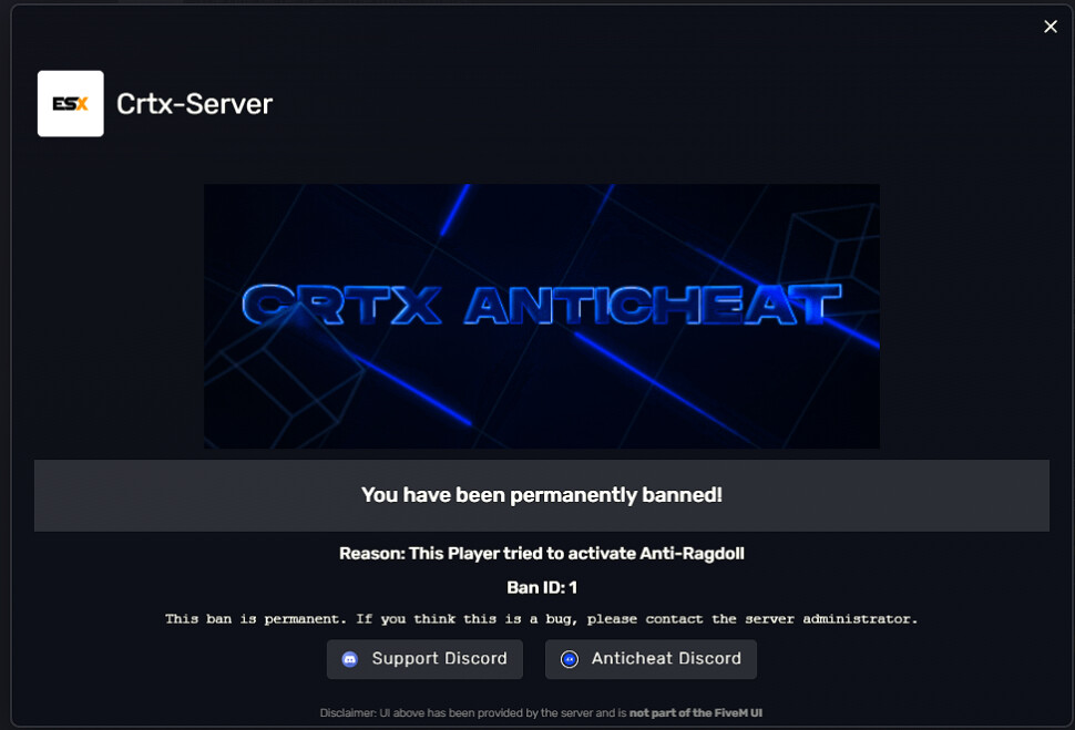 CRTX Anticheat | FiveM Zone
