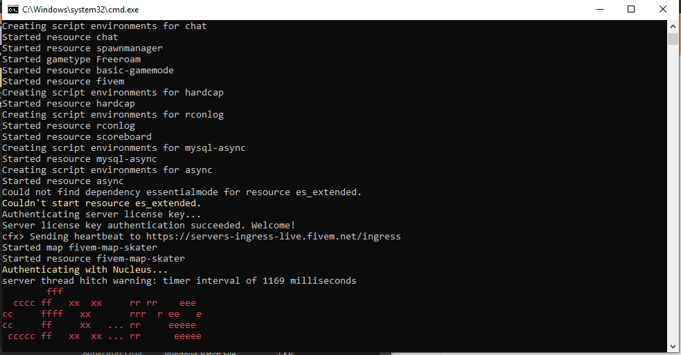 Couldn't start resource es_extended, can someone help me with this ... Couldn't start resource es_extended, can someone help me with this ...