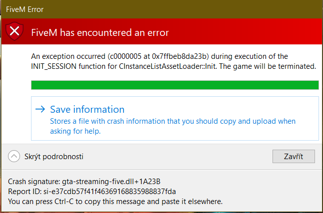FiveM crashes every time I try to connect on server - FiveM Client ...