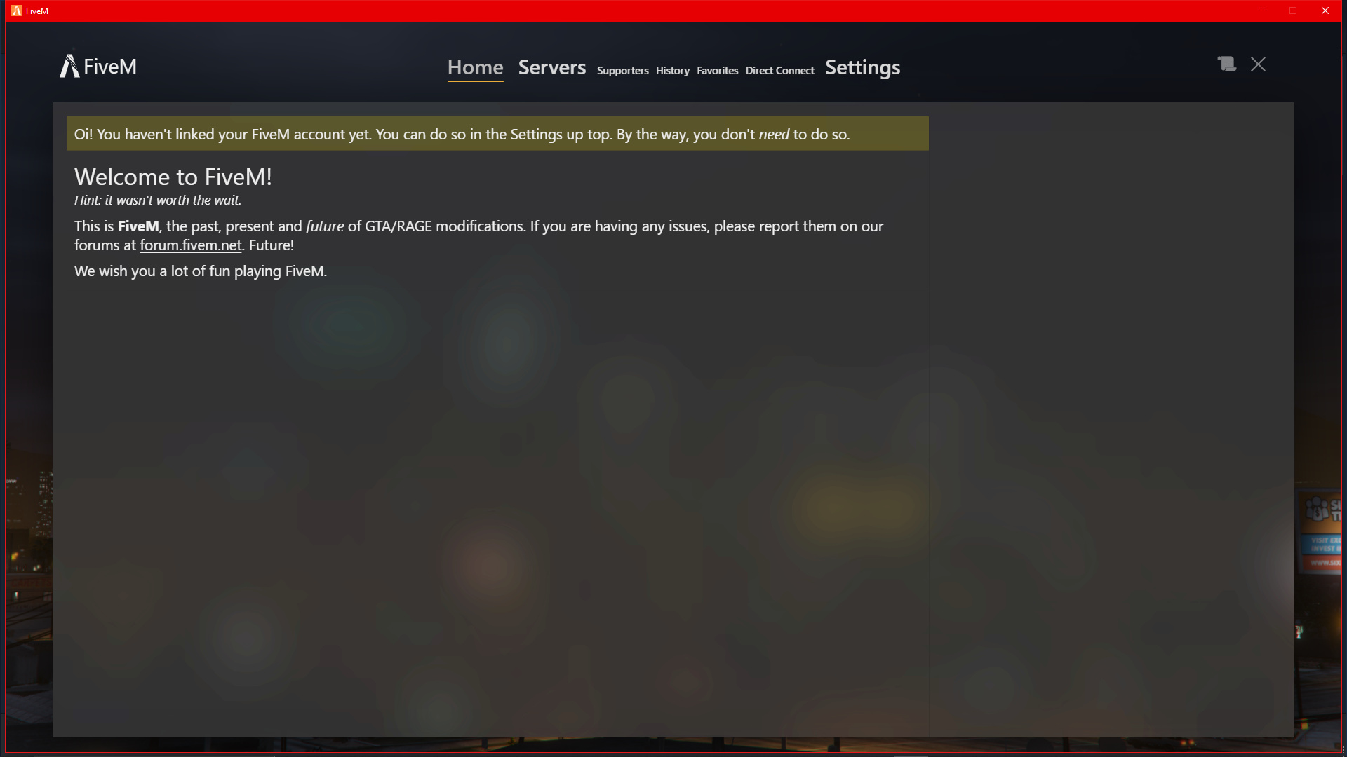 Nothing is loading properly - FiveM Client Support - Cfx.re Community