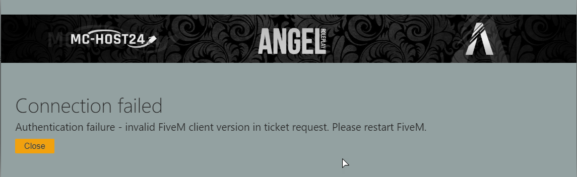 Authentication failure invalid fivem client version - FiveM Client Support - Cfx.re Community