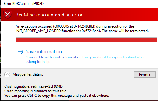 Crash with shadow PC Help - RedM Client Support - Cfx.re Community