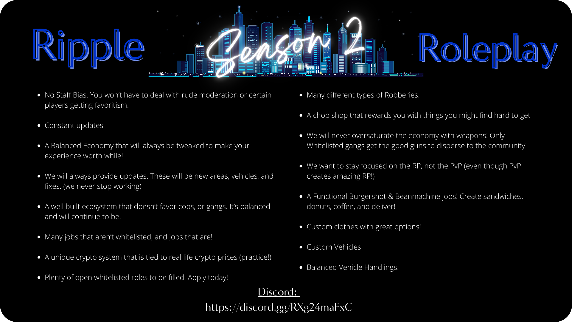 [US EAST] RippleRP Season II - Custom Buildings - Custom Clothes ...