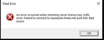 Keymaster bad connection - Server Discussion - Cfx.re Community