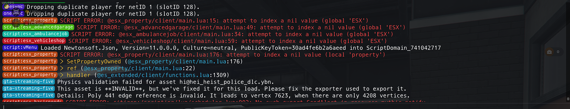 [Help] Scripts error - ES/ESX - Cfx.re Community