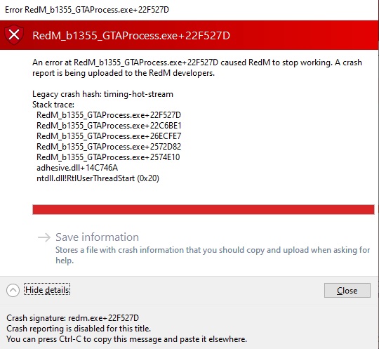 redm.exe+22F527D - RedM Client Support - Cfx.re Community