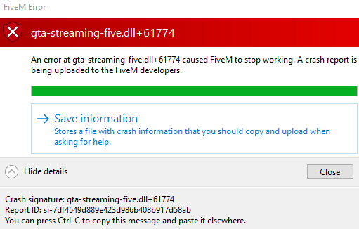 FiveM Crash Help - FiveM Client Support - Cfx.re Community