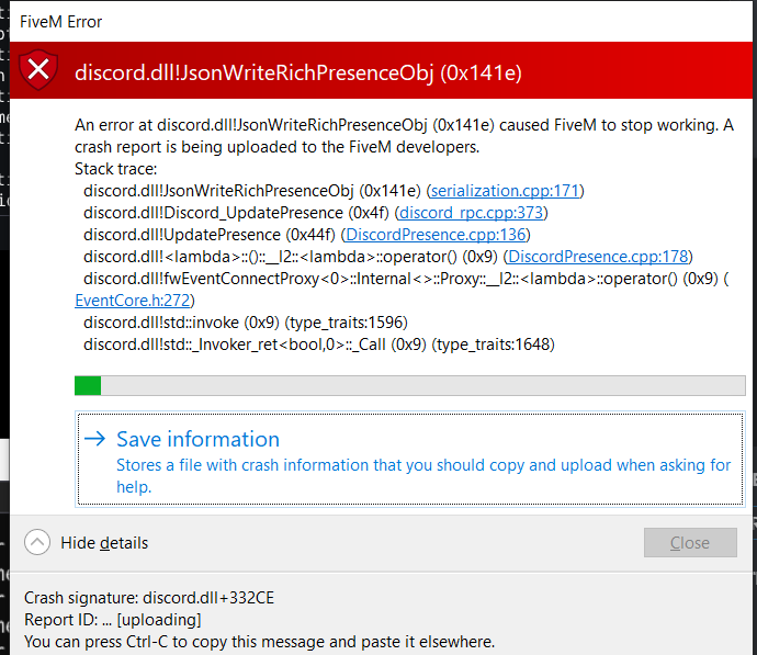 Bug with new discord RPC native - Bug Reports - Cfx.re Community