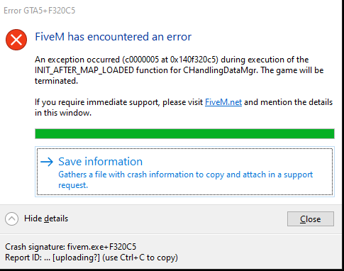 FiveM Now Crashes When Joining Servers - FiveM Client Support - Cfx.re ...