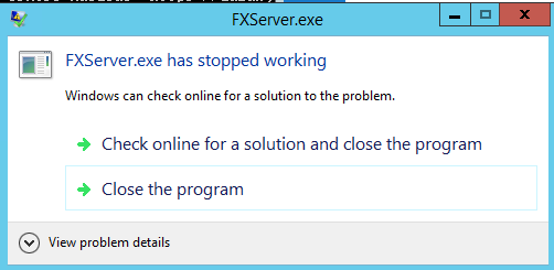 stopped working exe