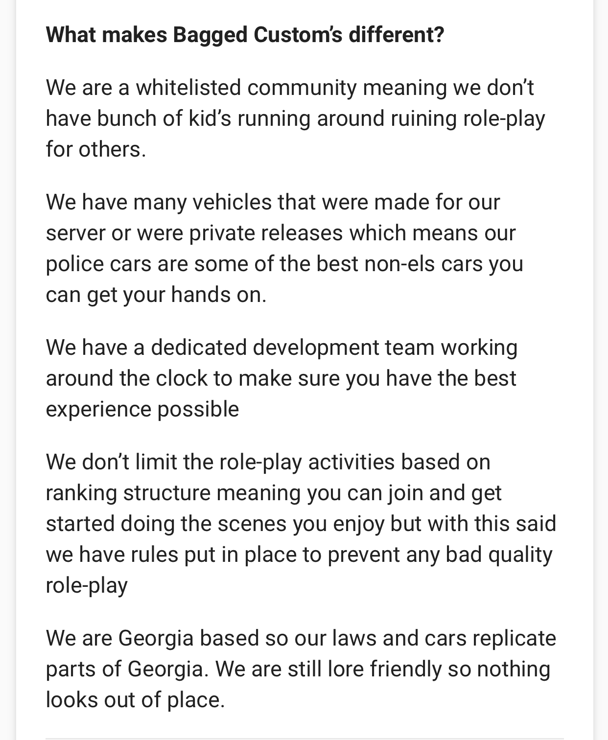 Bagged Customs Whitelisted - Server Bazaar - Cfx.re Community