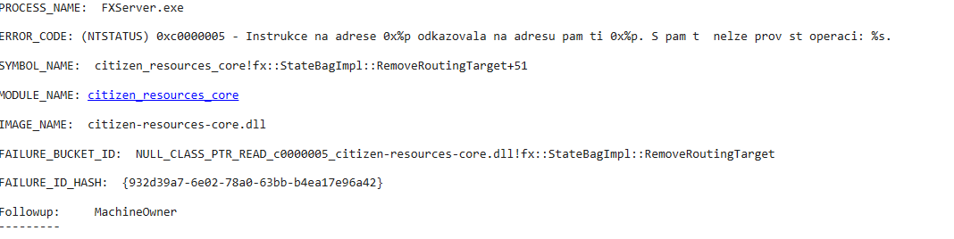 Server Crash - State Bags - Bug Reports - Cfx.re Community