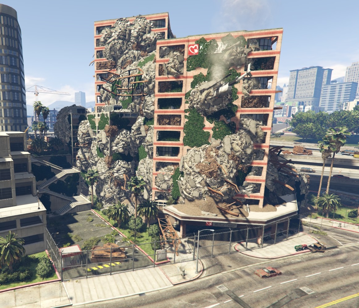 PillBox Ext Destroy / Pillbox détruit extérieur Post Apo - FiveM ...