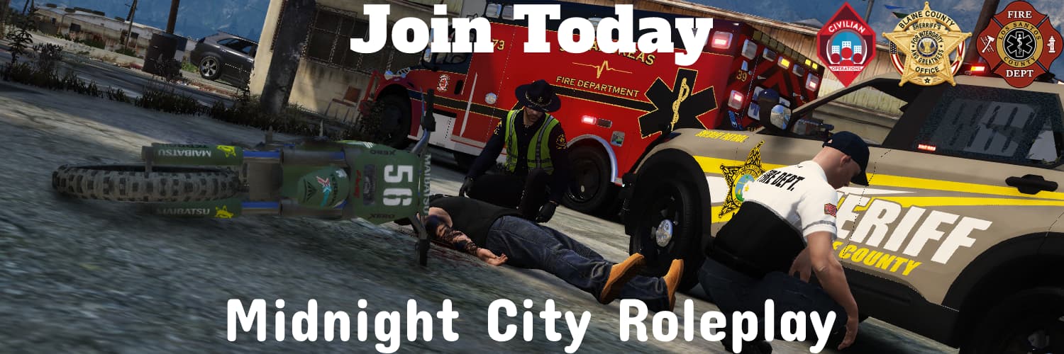 Midnight City Roleplay | Whitelisted | vMenu & Economy | Custom ...