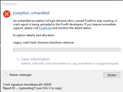 Exception unhandled error blossom-beryllium-arkansas - FiveM Client Support - Cfx.re Community