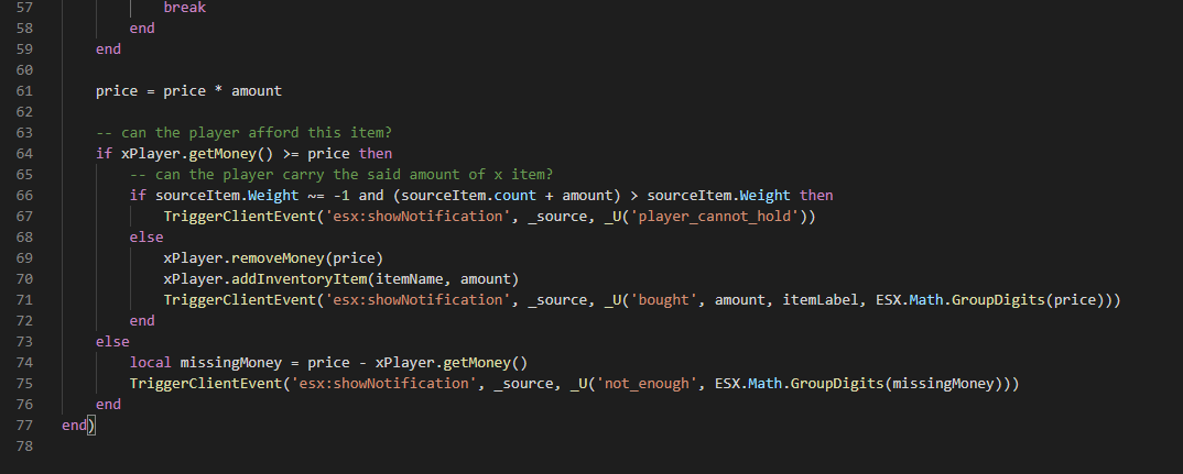 Esxshopsservermainlua66 Attempt To Index A Nil Value Local Sourceitem Esesx Cfx 