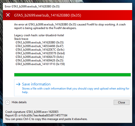 Legacy Crash Hash solar-blue-hotel or Alaska -table-asparagus - FiveM Client Support - Cfx.re ...