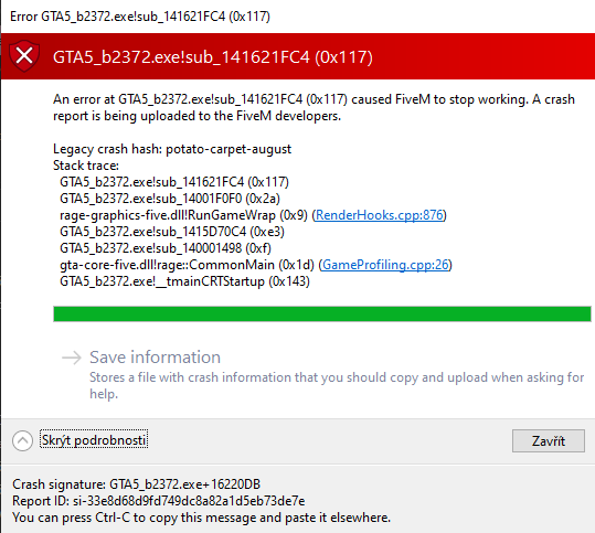 [Error] FiveM crashed while playing! Repeated! - FiveM Client Support ...