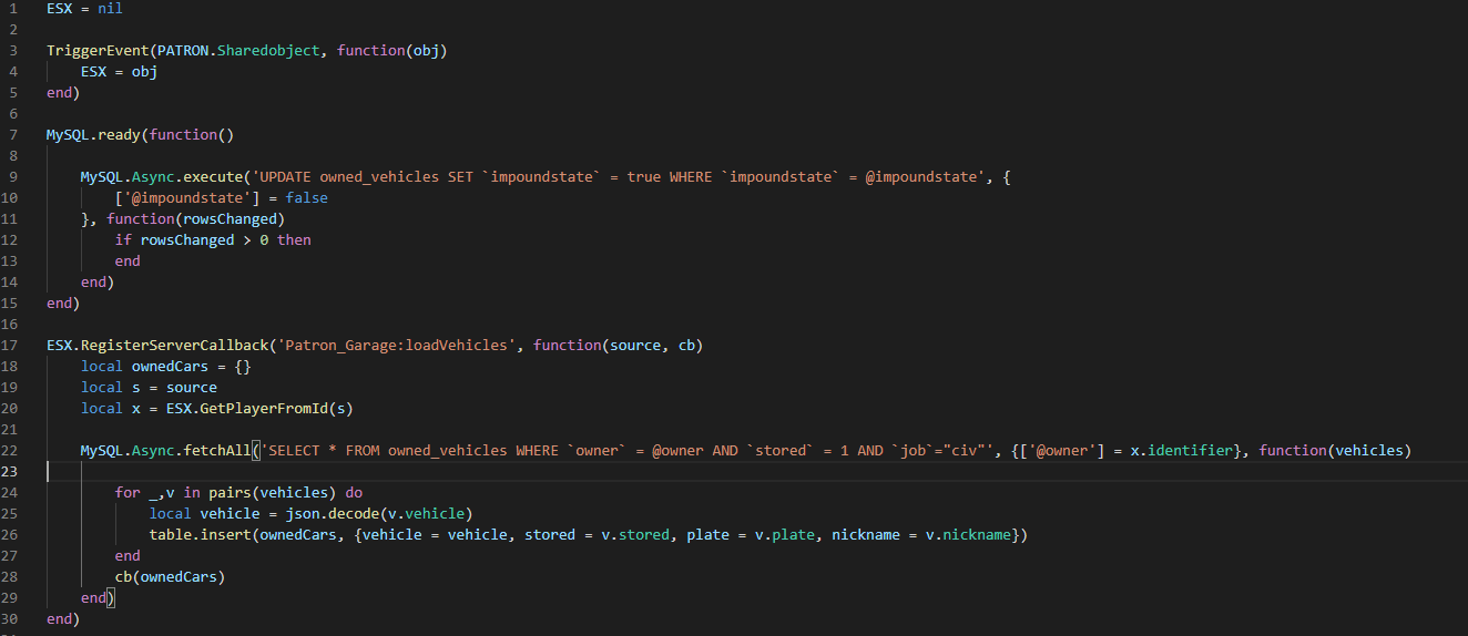 ERROR! main.lua:3: attempt to index a nil value (global 'PATRON') - ES ...