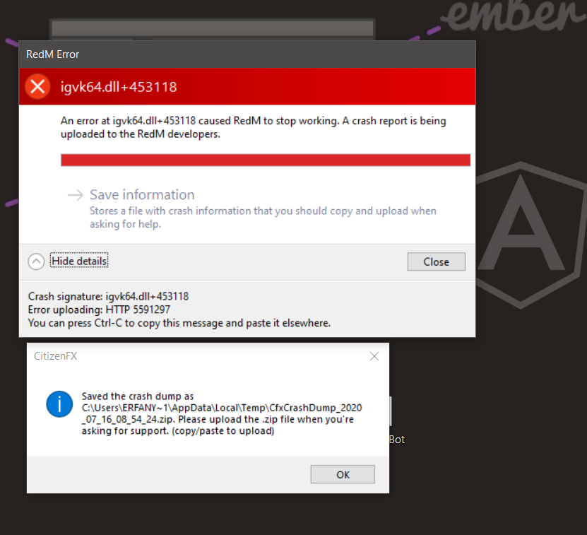 My redm crash file - RedM Client Support - Cfx.re Community My redm crash file - RedM Client Support - Cfx.re Community