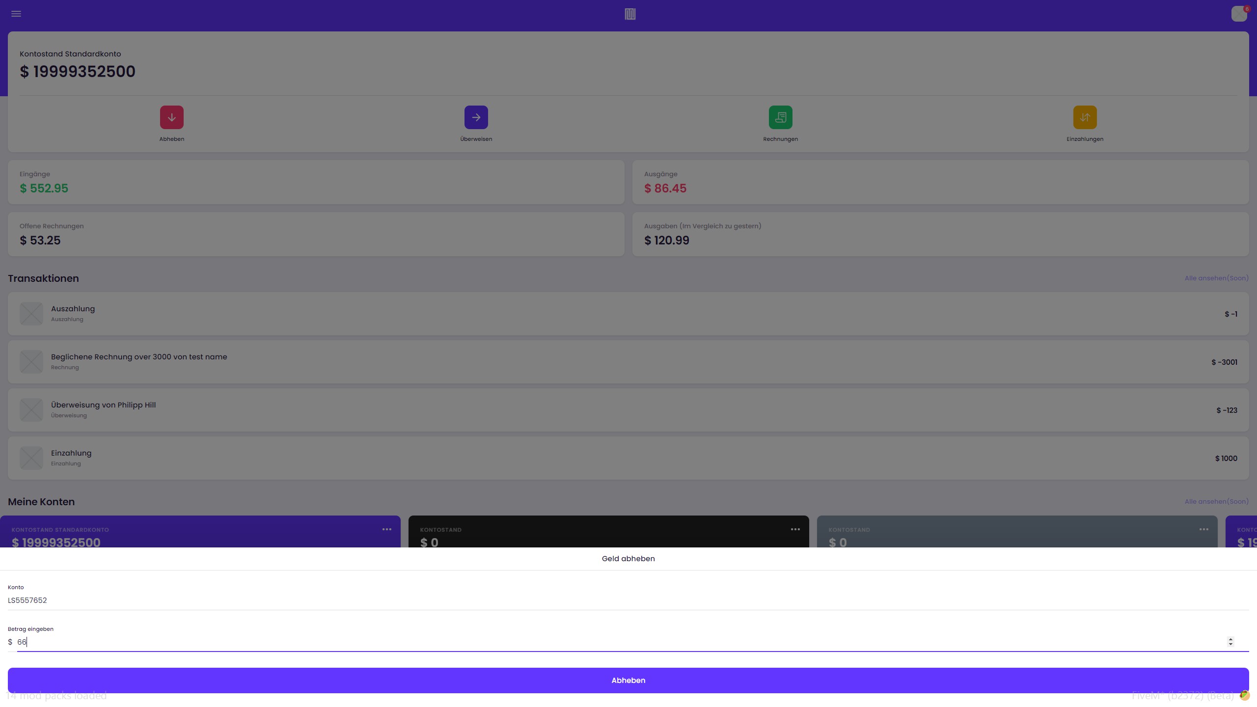 [FREE] [ESX] ebanking - Modern ESX Banking System (Offline Trasfers ...