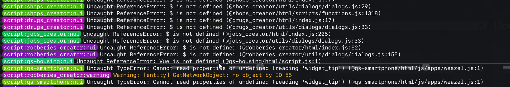 Script Esx Inventoryhud Nui Uncaught Referenceerror Is Not Defined