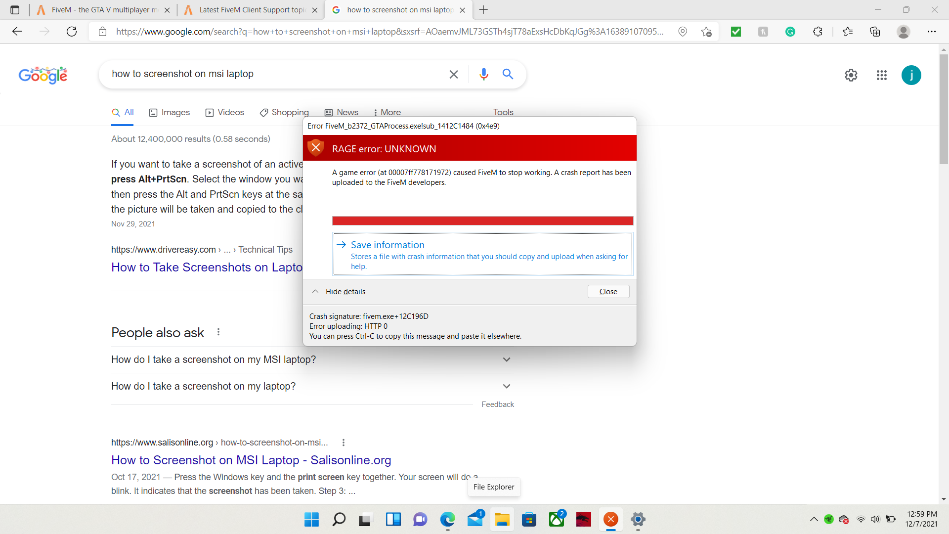 rage error unknown#2 - FiveM Client Support - Cfx.re Community