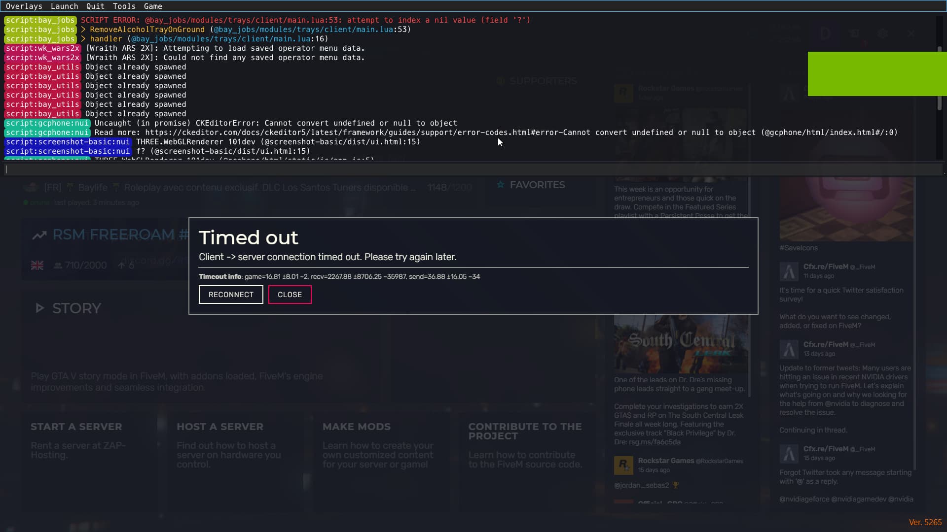 Five m Timed out Script error - FiveM Client Support - Cfx.re Community