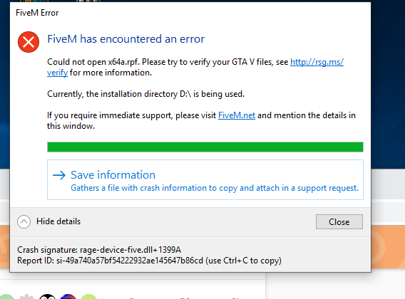 Error code loading FiveM - FiveM Client Support - Cfx.re Community