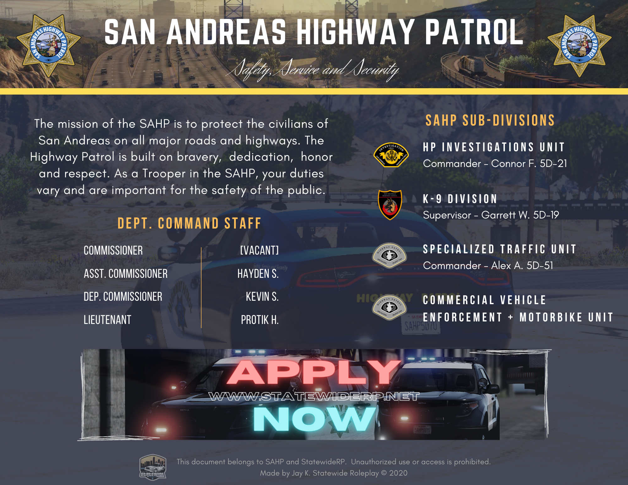 Statewide Roleplay | Whitelisted | Custom Assets | 15+ | Realism ...