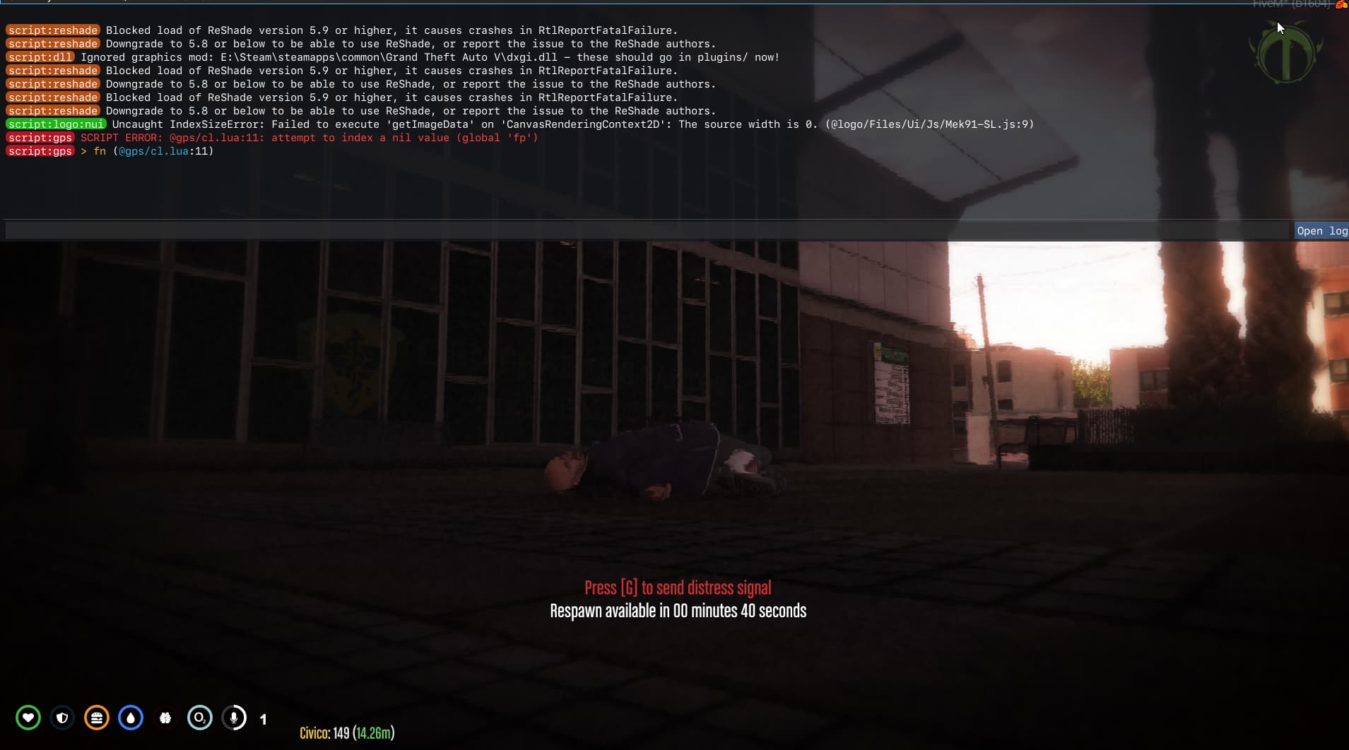 Hunger and thirst do not come down - ES/ESX - Cfx.re Community