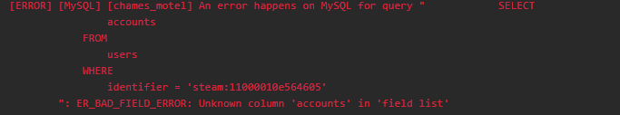 Mysql server error [Help] - Server Discussion - Cfx.re Community