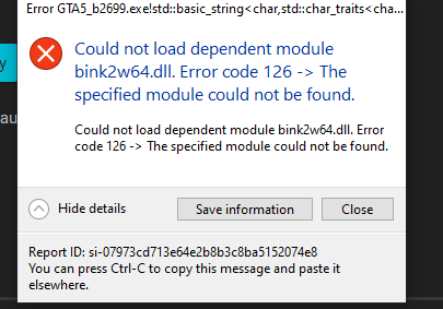 Could not load dependent module bink2w64.dll fivem - FiveM Client ...