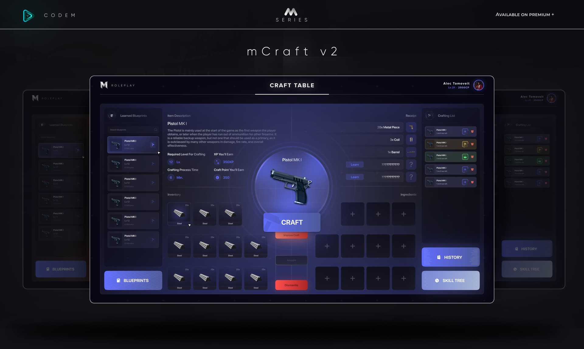CodeM mCraft v2 ( Advanced Craft System ) - FiveM Releases - Cfx.re ... CodeM mCraft v2 ( Advanced Craft System ) - FiveM Releases - Cfx.re ...