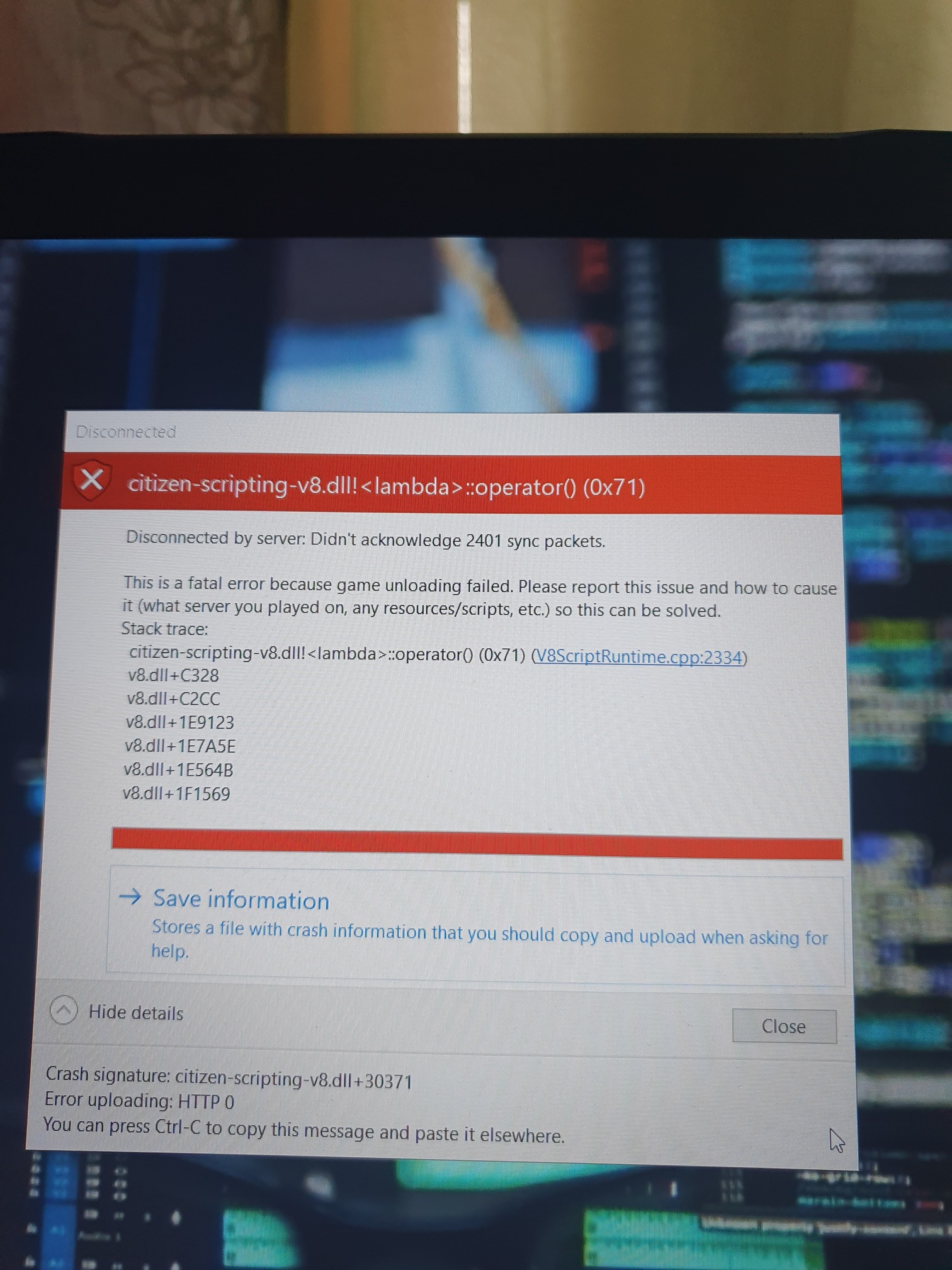 My game crashes because of this errors every 10 min - FiveM Client ...