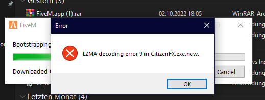 LZMA decoding error 9 (or 11) - FiveM Client Support - Cfx.re Community
