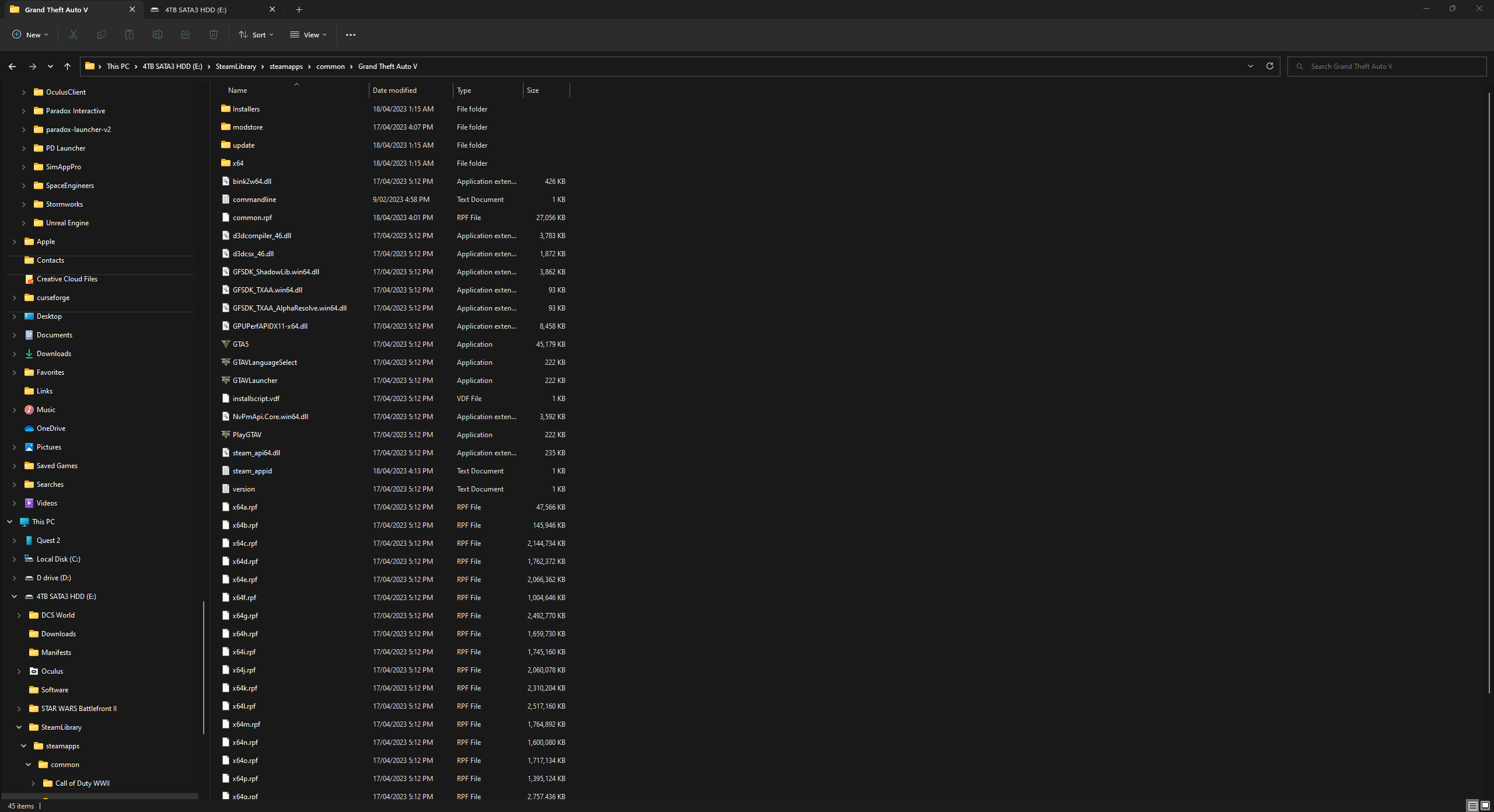 [Problem] Changing game build failed: Could not patch update/update.rpf ...
