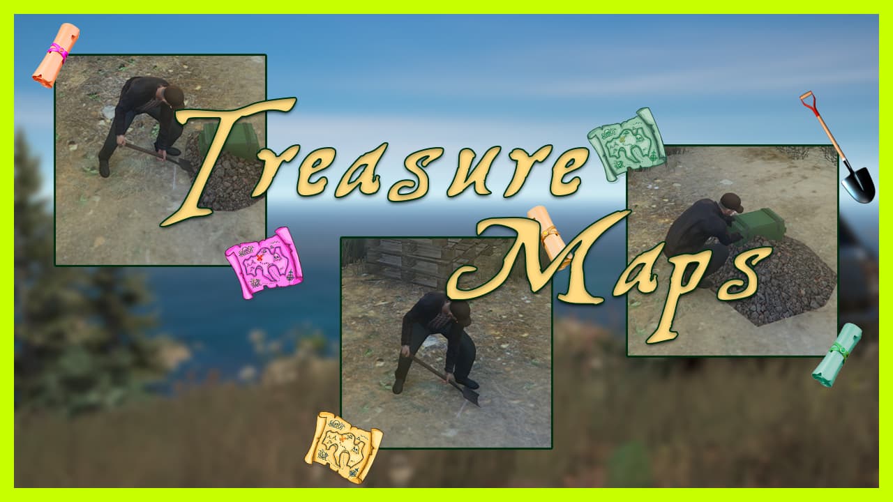 [paid] 🏺 Treasure Maps [qbcore Esx Standalone Creative] Fivem
