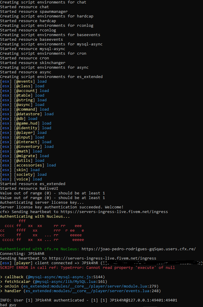Es_extended: Cant install it properly, duplicating id and cant enter in ...