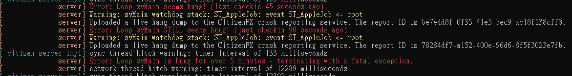 [HELP] [ME PLS] Loop svMain seems hung! - Resource Support - Cfx.re ...