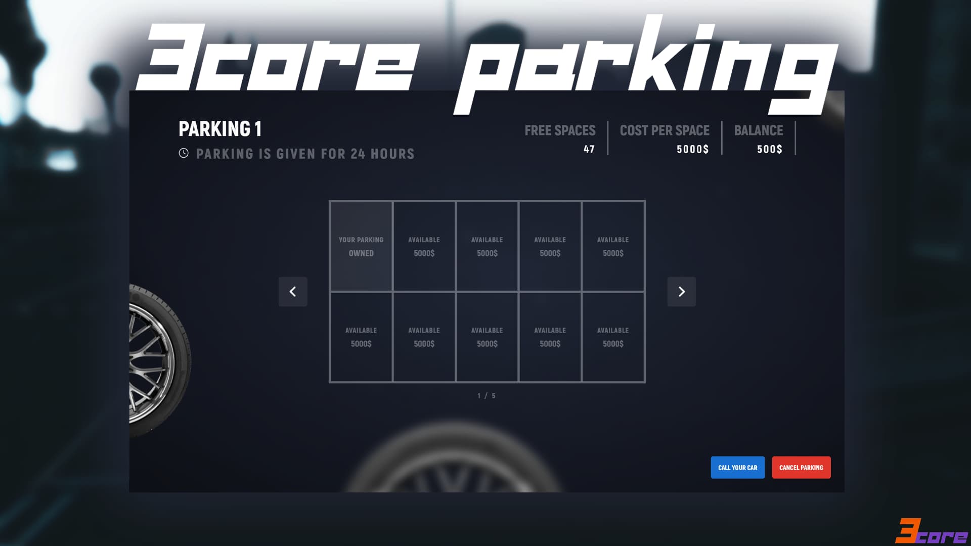 [paid] [qbcore And Esx] 3core Garages Parking Fivem Releases Cfx Re