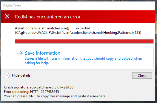 Assertion Failure When Starting RedM - RedM Client Support - Cfx.re ... Assertion Failure When Starting RedM - RedM Client Support - Cfx.re ...