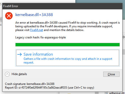 FiveM crashes after I click on a server - FiveM Client Support - Cfx.re ...
