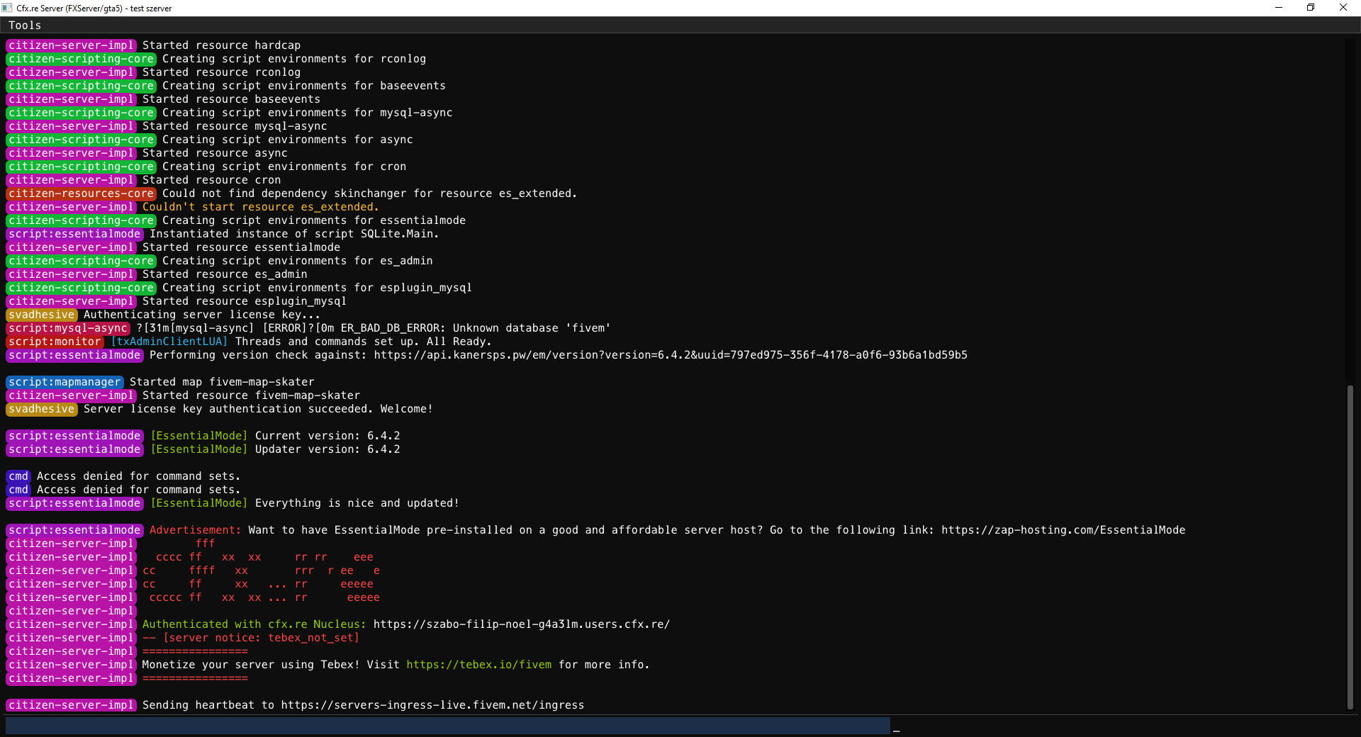 Can't find es_extended - ES/ESX - Cfx.re Community