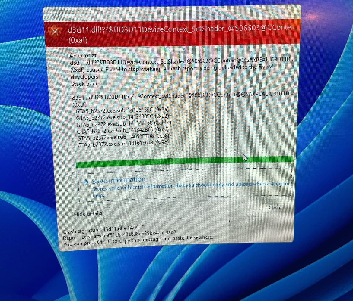 D3d11.dll crash - FiveM Client Support - Cfx.re Community
