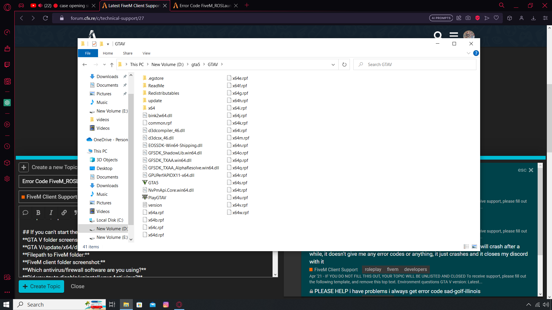 Error Code FiveM_ROSLauncher+147b6c - FiveM Client Support - Cfx.re ...