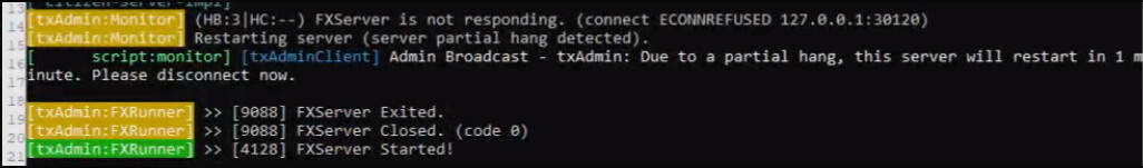 txAdmin:Monitor (FXServer is not responding. HB Failed) - Server Discussion - Cfx.re Community