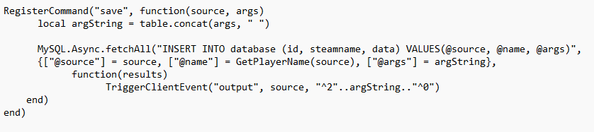 I need help with MySQL someone pls - Discussion - Cfx.re Community
