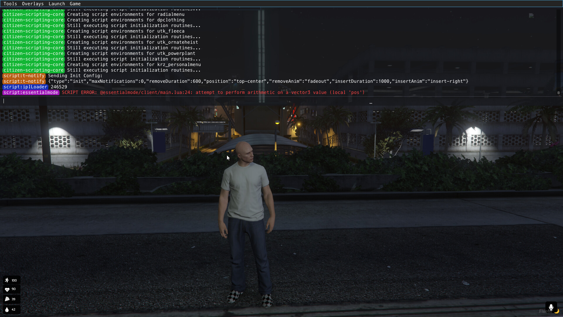 Essentialmode, help please: @essentialmode/client/main.lua:24: attempt ...